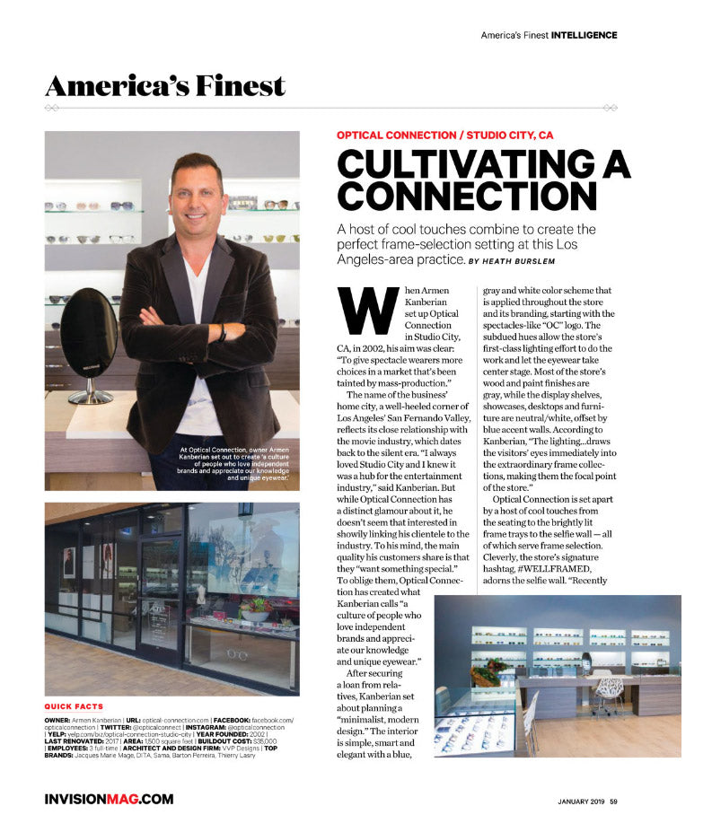 America's Finest Article – Optical Connection